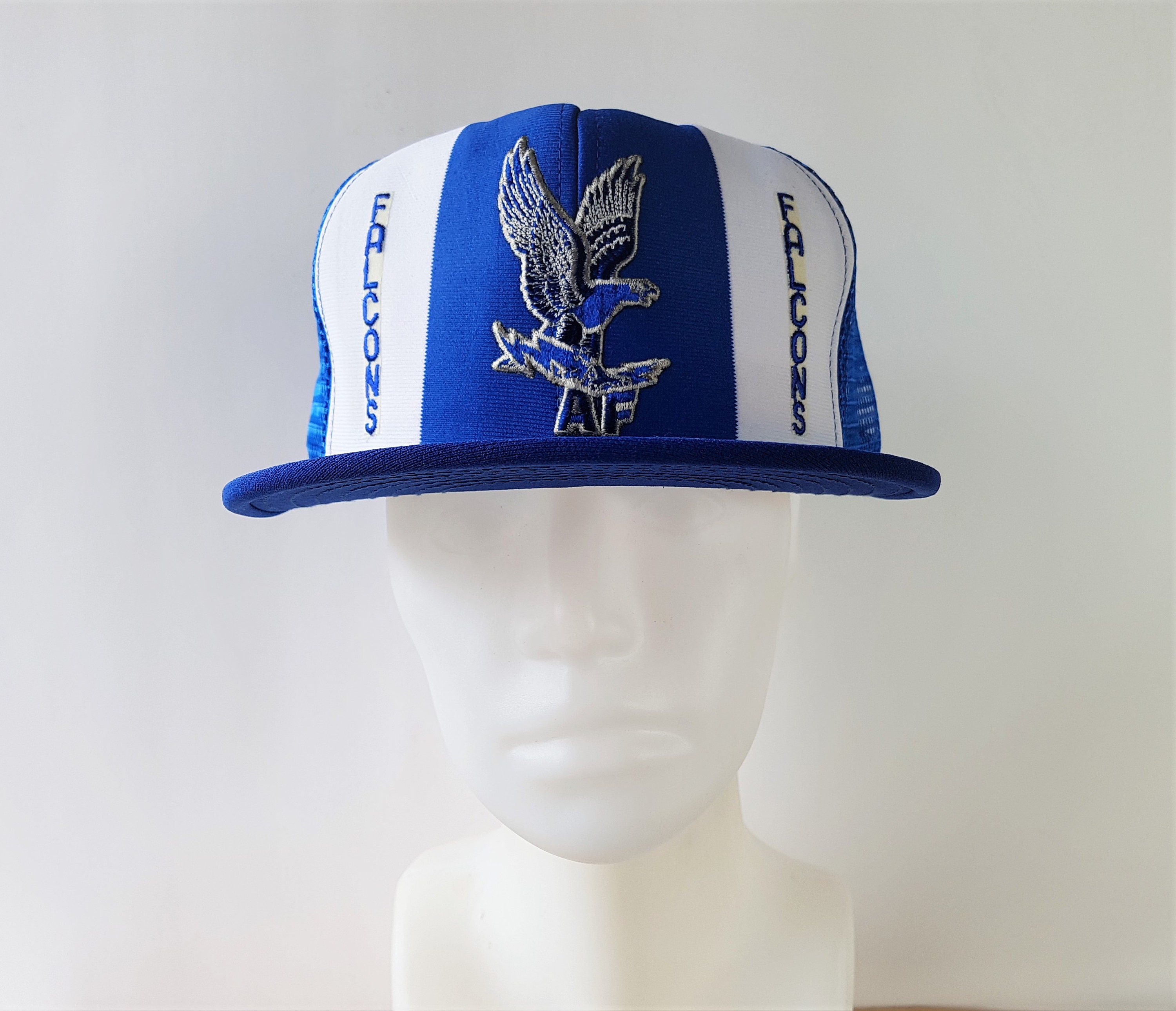 Vintage 80s Air Force FALCONS 'lucky Stripes' Trucker Hat - Made in USA ...