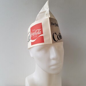 Vintage 80s COKE is It! Soda Fountain Jerk Paper Hat Coca Cola 1982 ...