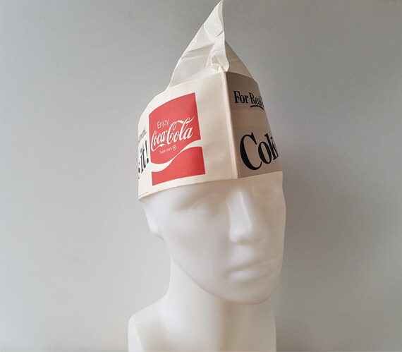 Vintage 80s COKE is it! Soda Fountain Jerk Paper Hat … - Gem