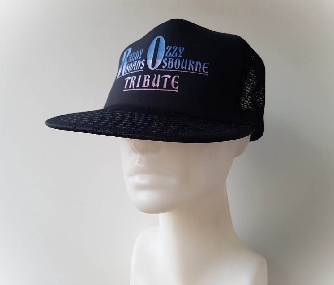 Vintage 80s Randy Rhoads & Ozzy Osbourne Tribute 1987 Trucker Hat ...