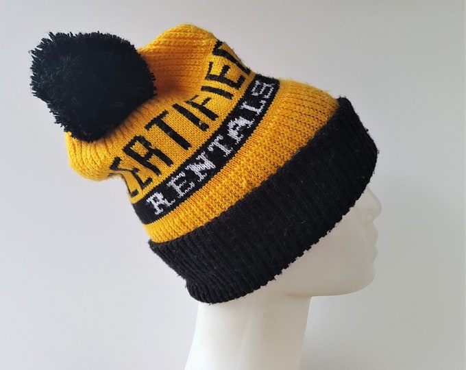CERTIFIED RENTALS Vintage 70s 80s Toque Winter Ski Hat Retro Pom Beanie ...