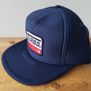 Vintage 80s TURBO Gas Station Canada Trucker Hat - Navy Polyester Foam ...