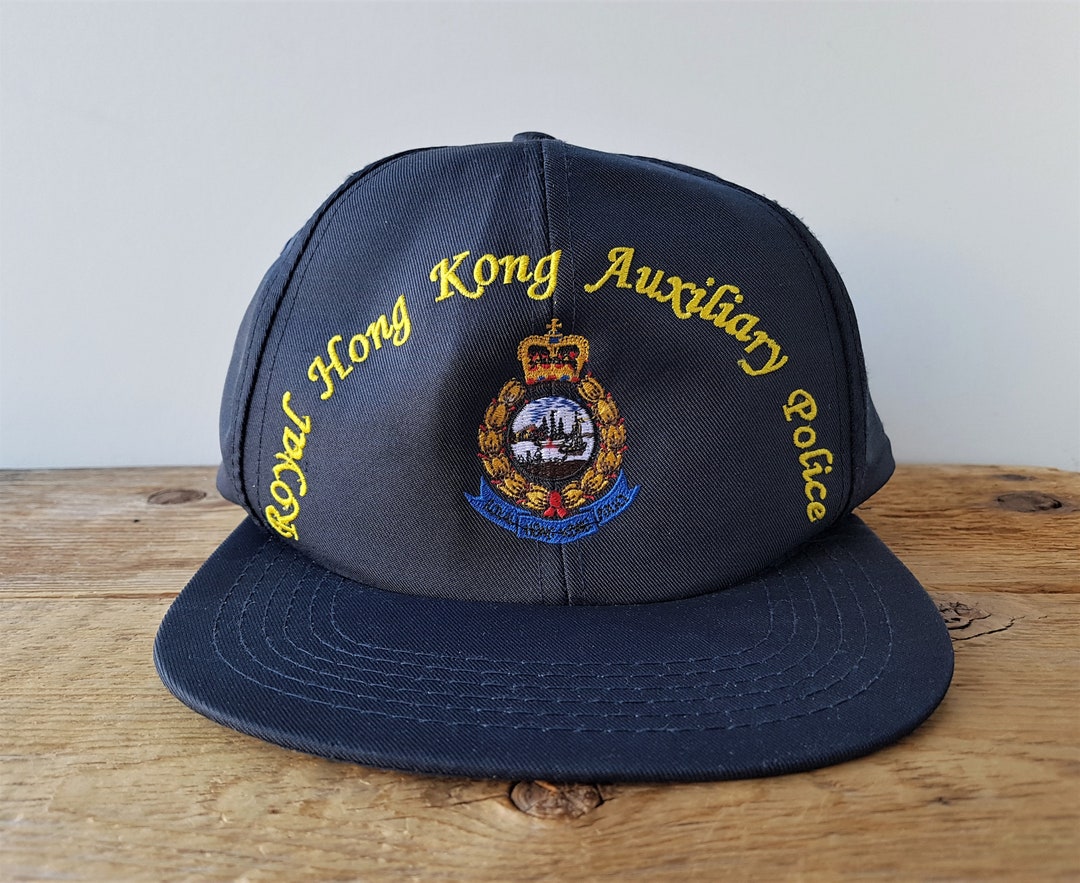 Vintage 80s RHKAP Royal Hong Kong Auxiliary Police Force Snapback Hat C ...