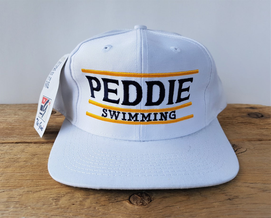 Vintage 90s PEDDIE SWIMMING Snapback Hat - the Game Split Bar Original ...
