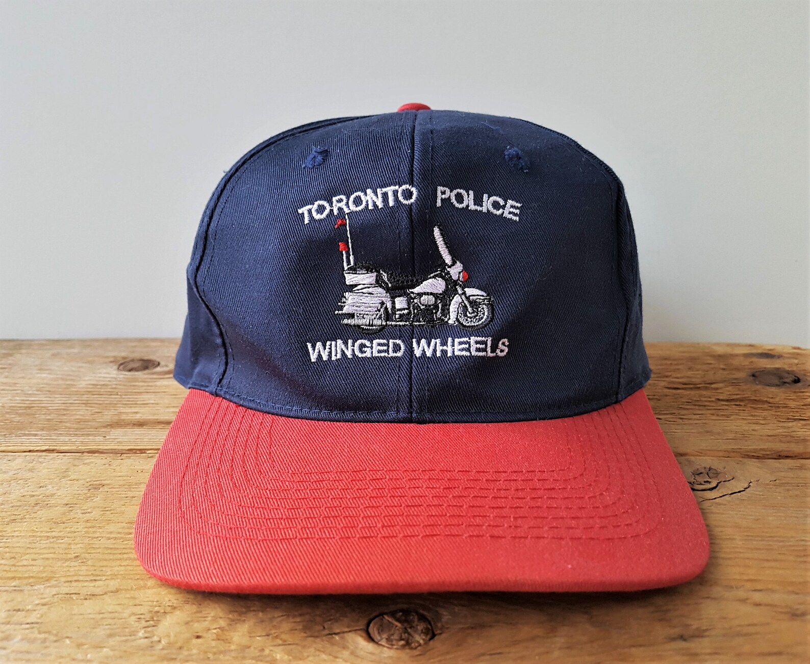 Vintage 90s TORONTO POLICE Winged WHEEL Motorcycle Drill Team Hat ...