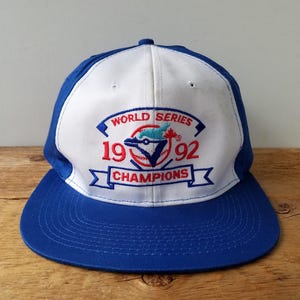 Vintage Toronto BLUE JAYS 1992 World Series Champions Snapback Hat ...