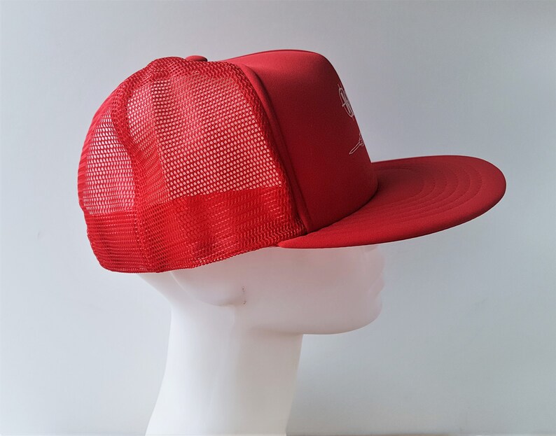 Vintage 80s KANGO Electric Jack Hammer Trucker Hat Tool Promo Red Mesh ...