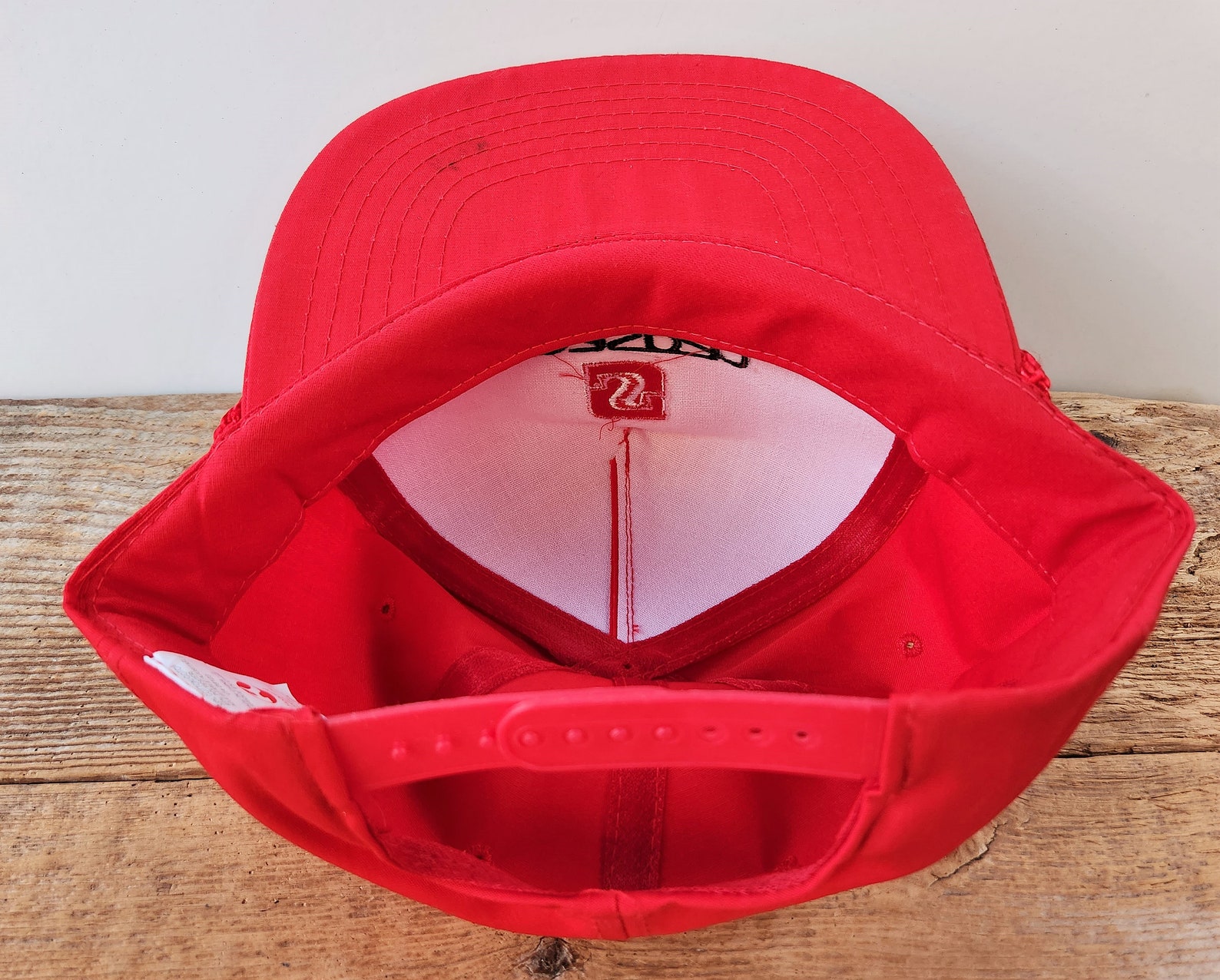 Vintage 90s SEASPAN Shipyards Red Snapback Hat Rope Lined Embroidered ...