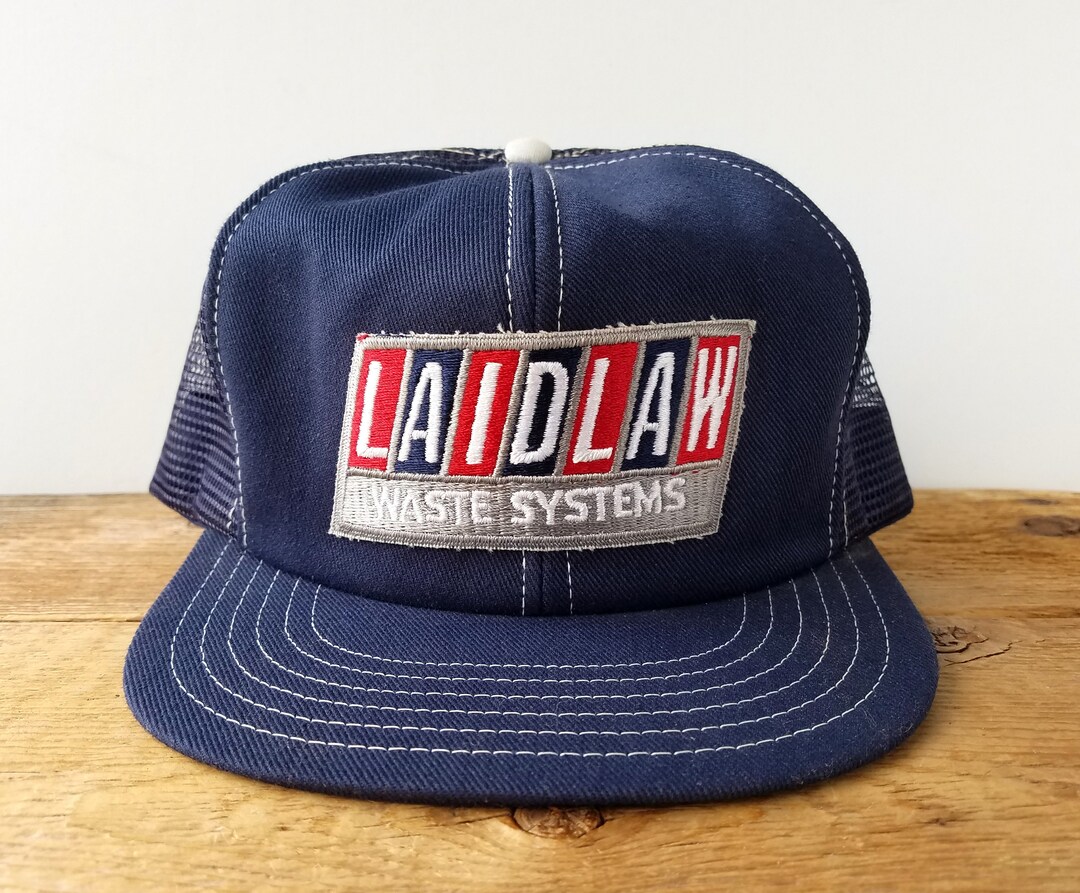 Vintage 80s LAIDLAW WASTE SYSTEMS Trucker Hat Defunct Company Patch ...