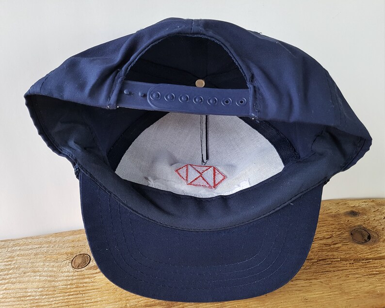 Vintage Hongkong Bank of Canada Navy Blue Rope Snapback Hat - Pre HSBC ...