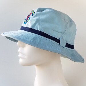 Vintage 80s the ROYAL HONG KONG Golf Club Bucket Hat Light Blue Golfing ...