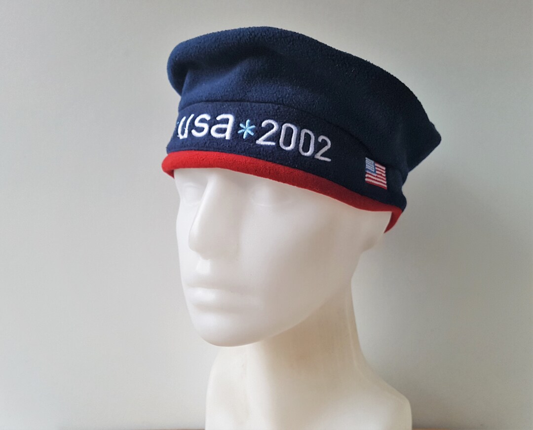 Vintage Roots USA 2002 Salt Lake City Winter Olympics Hat Navy Polar ...