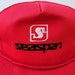 Vintage 90s SEASPAN Shipyards Red Snapback Hat Rope Lined Embroidered ...