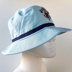 Vintage 80s the ROYAL HONG KONG Golf Club Bucket Hat Light Blue Golfing ...