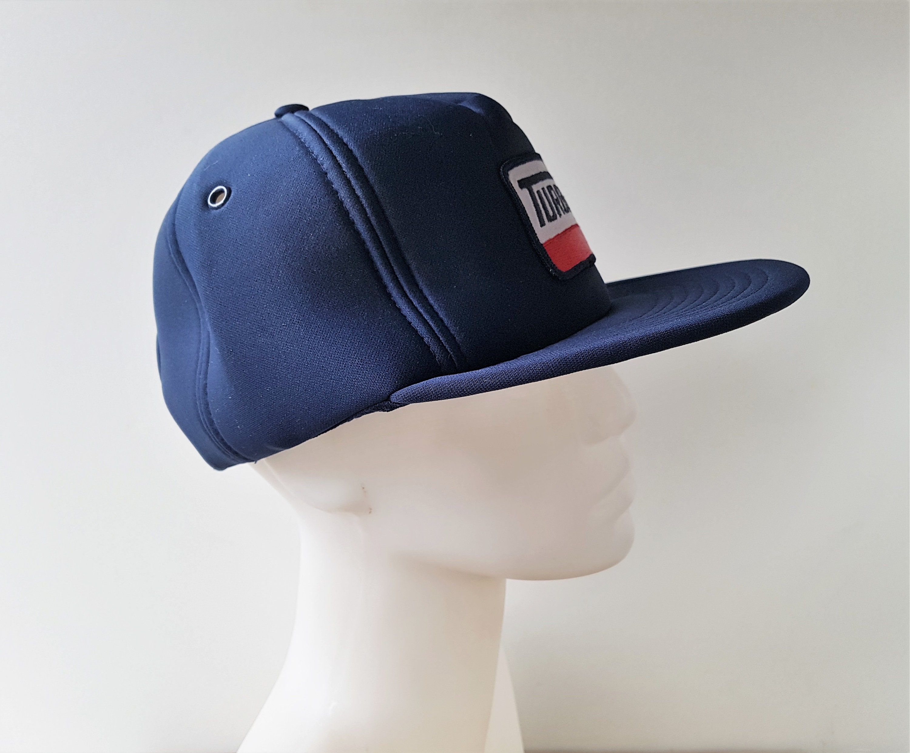 Vintage 80s TURBO Gas Station Canada Trucker Hat - Navy Polyester Foam ...