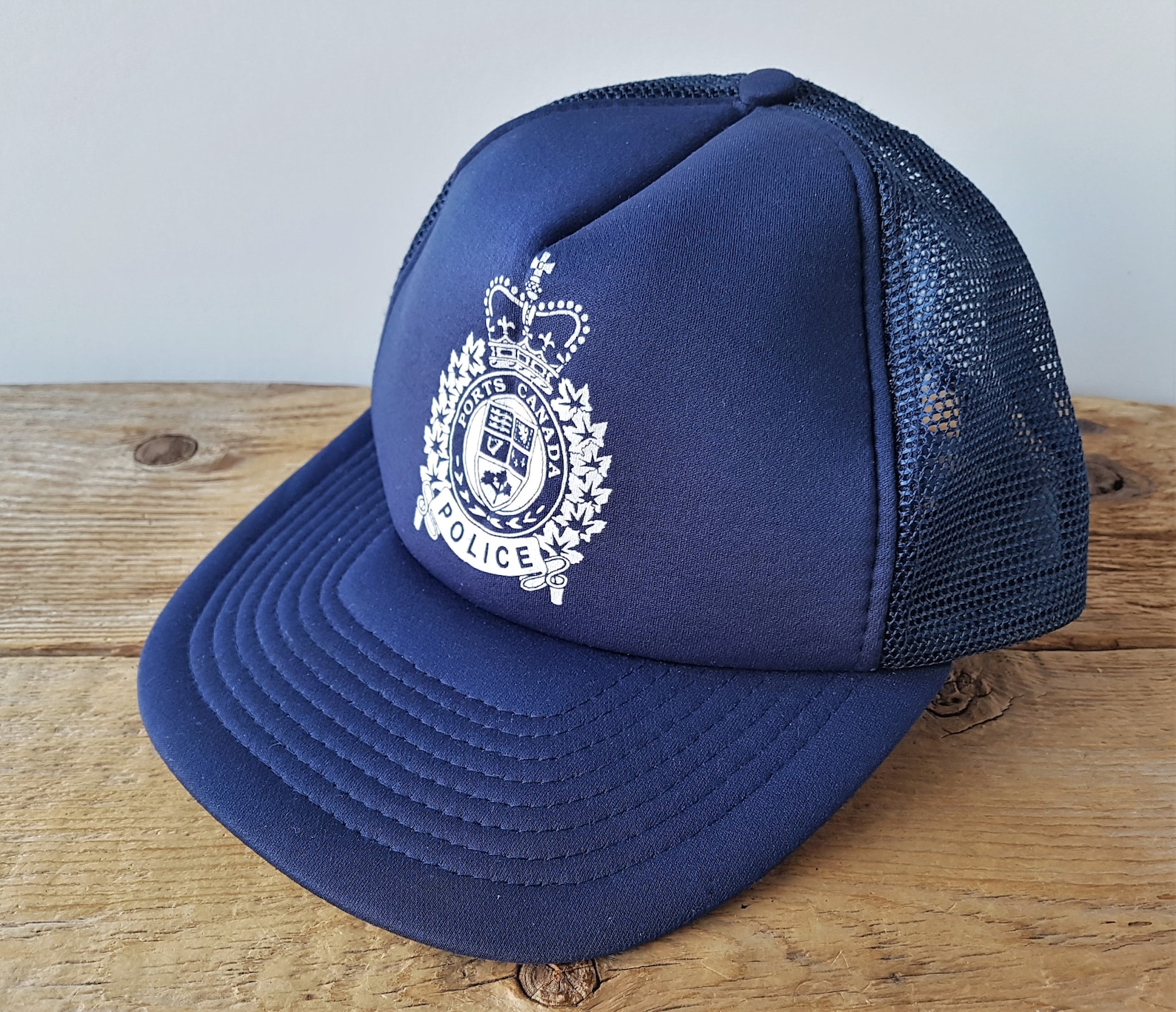 Vintage 80s Obsolete PORTS CANADA POLICE Trucker Hat Navy Mesh - Etsy