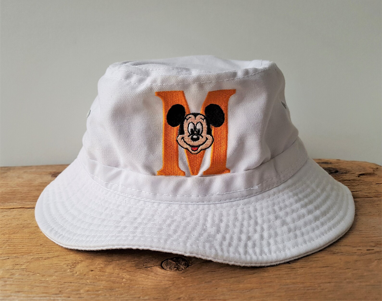 Vintage 1990s MICKEY MOUSE Bucket Hat Embroidered M Varsity Disneyland ...