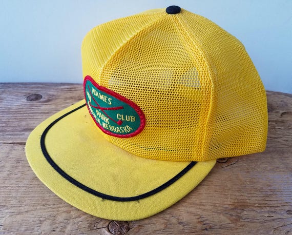 Vintage 70s HOLMES PARK Golf Club Full Mesh Trucker H… - Gem