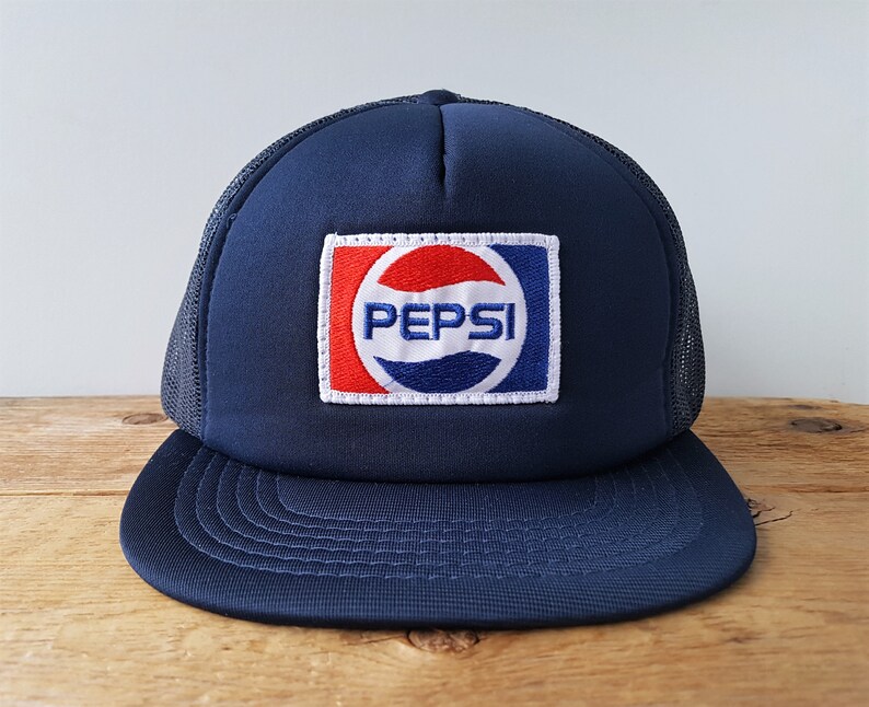 Vintage 80s PEPSI-COLA Classic Trucker Hat Navy Blue Mesh - Etsy