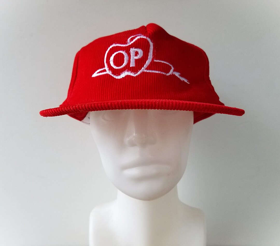 Vintage OP Farm Market Red Corduroy Snapback Hat - Fullback Trucker ...