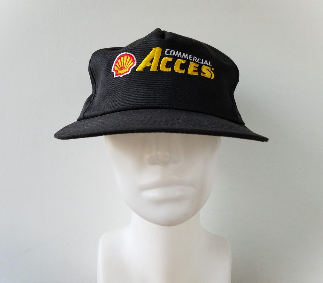 Vintage 90s SHELL COMMERCIAL ACCESS Black Snapback Hat - K Brand Canada ...