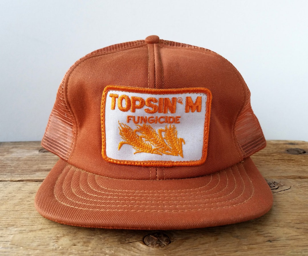 Vintage 80s TOPSIN M Fungicide Mesh Trucker Hat - Made in USA - Farmer ...