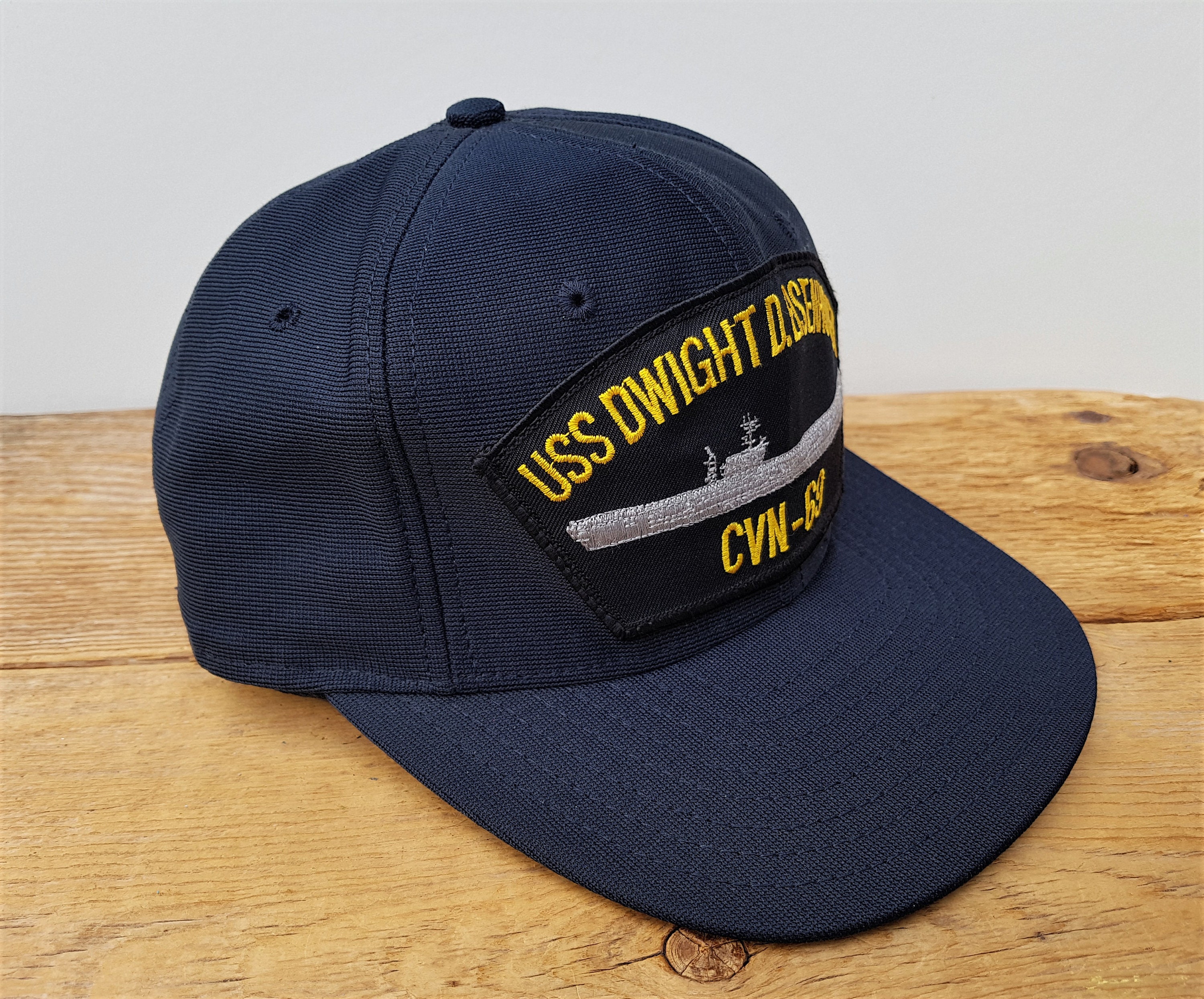 Vintage USS Dwight D. Eisenhower Cvn 69 Snapback Hat Made in USA Ajd ...