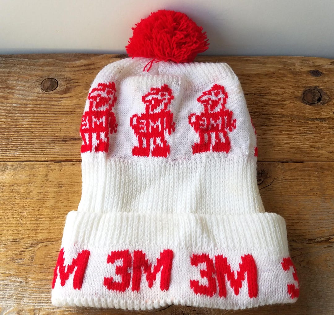 3M Company Rare Vintage 70s 80s Toque Winter Ski Hat - K-brand Canada Retro Beanie Pom Tuque ...