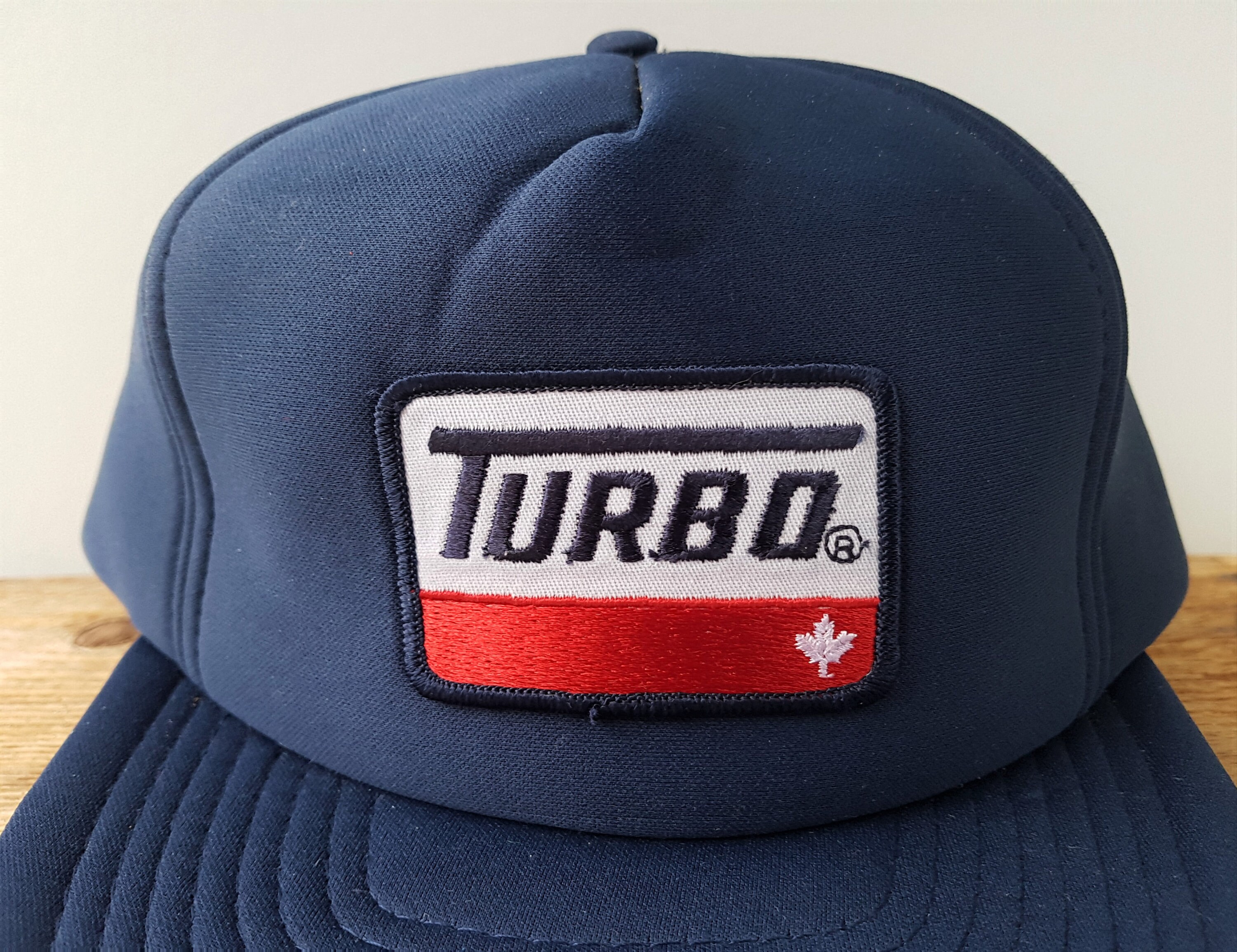 Vintage 80s TURBO Gas Station Canada Trucker Hat - Navy Polyester Foam ...