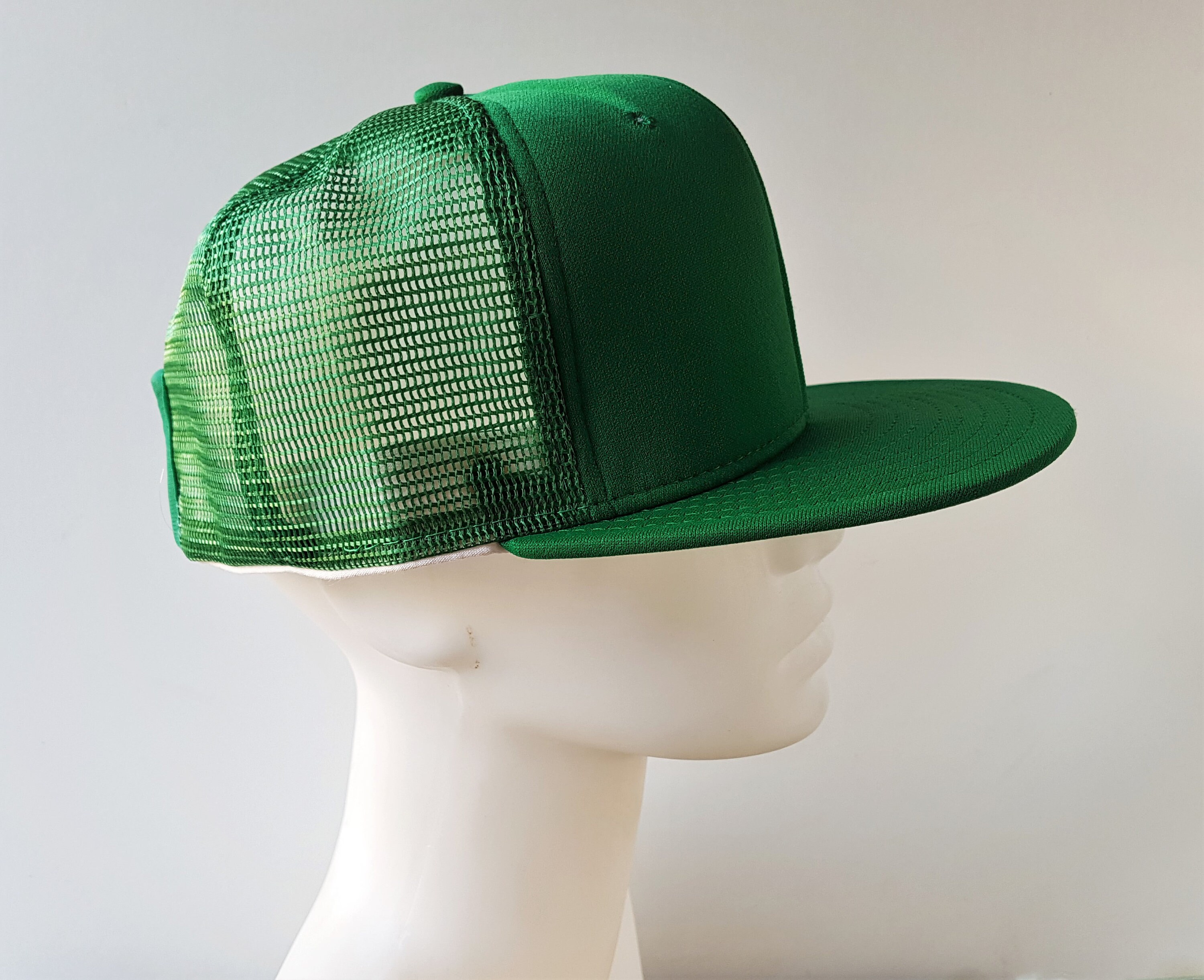 Vintage 70s 80s AJD Green Mesh Blank Trucker Hat Made in USA Snapback ...