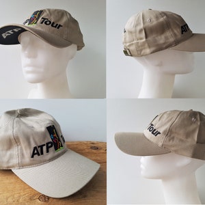 Vintage 90s ATP TOUR Pro Tennis Khaki Strapback Dad Hat Deadstock ...