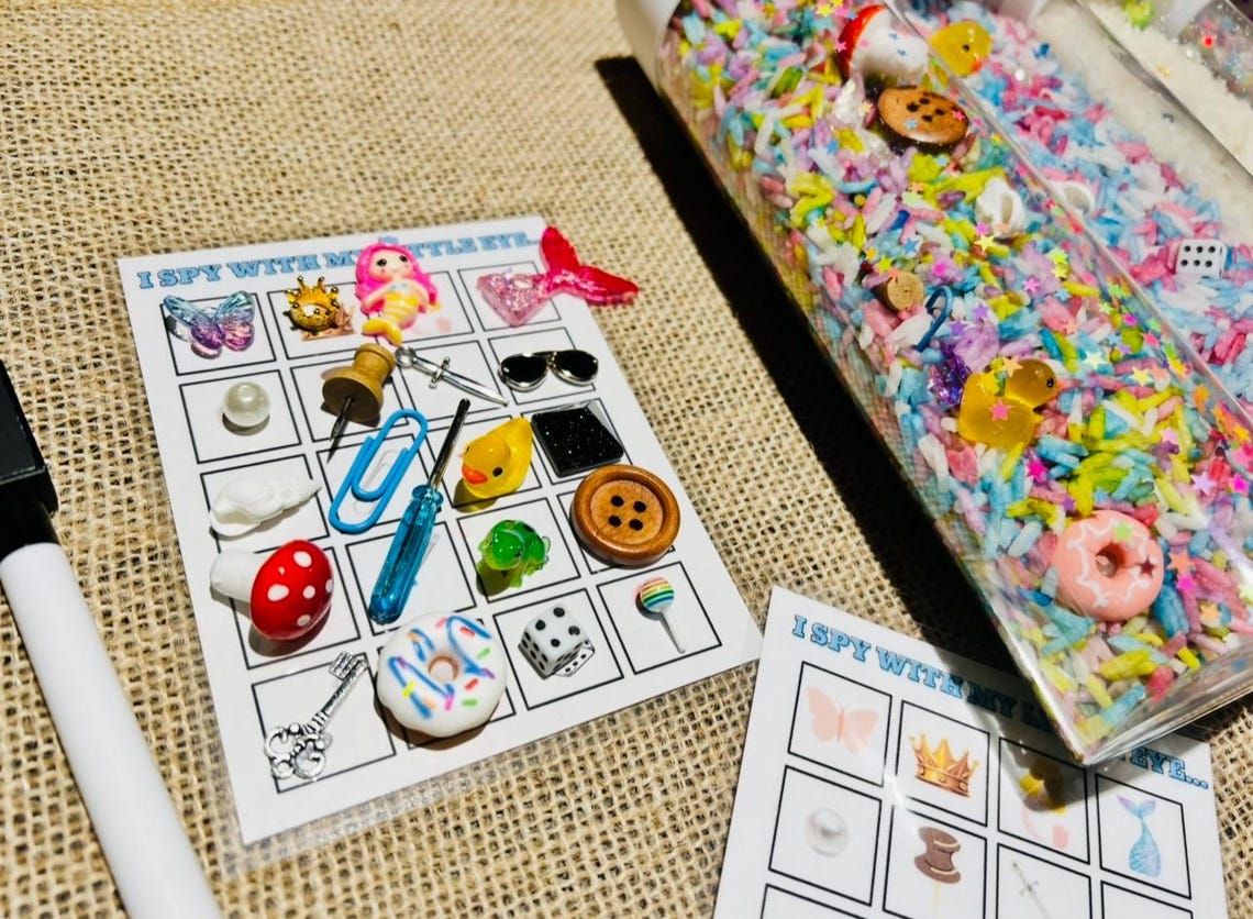 I Spy Jars Autistic Sensory Gift for Sensory Play Birthday Party Favors ...