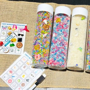 I Spy Jars Autistic Sensory Gift for Sensory Play Birthday Party Favors ...