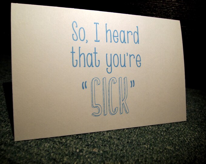 Funny Get Well Greeting Card With Envelope Tv-induced Coma , for Him ...