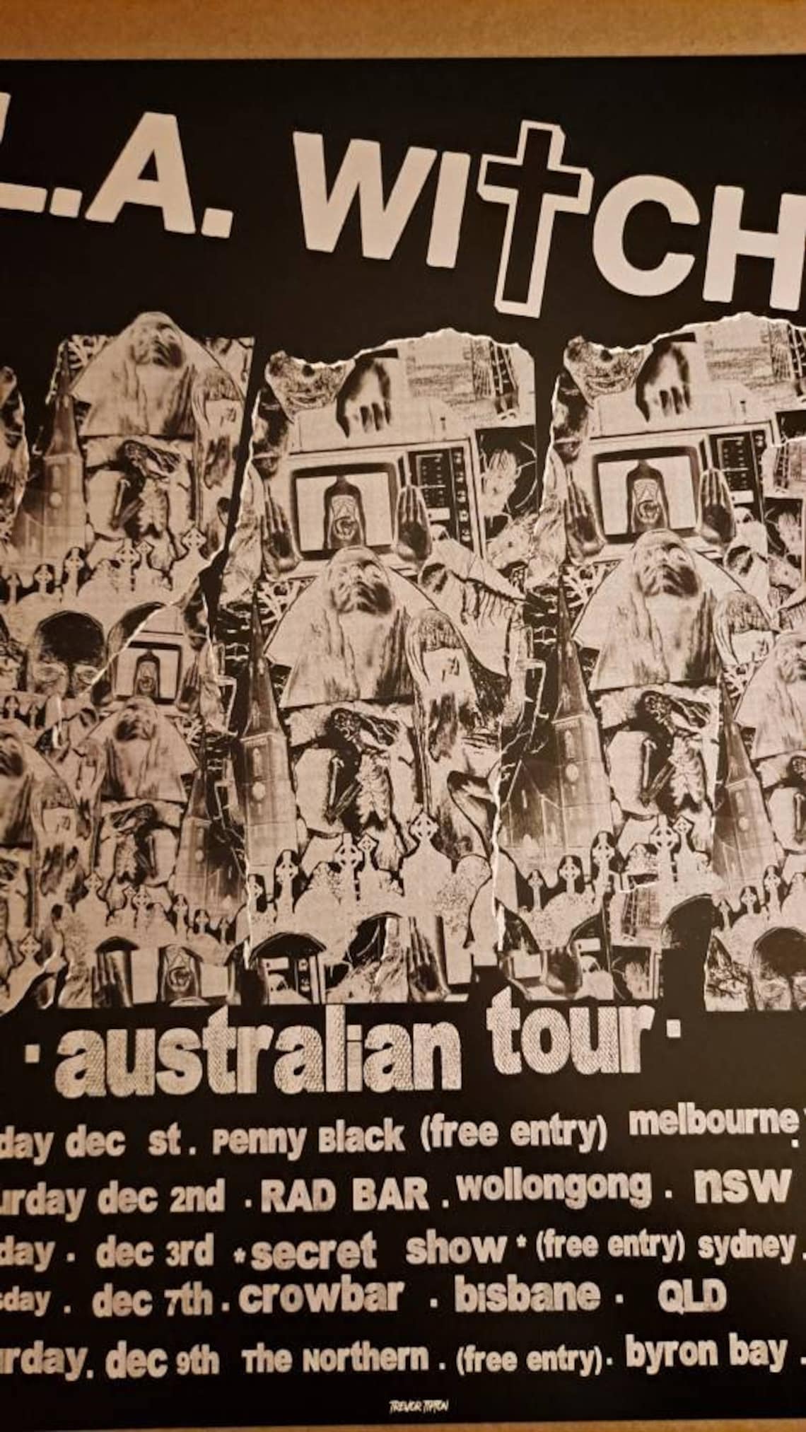 Gig poster Concert poster gothic poster13x19 L.A. Witch | Etsy