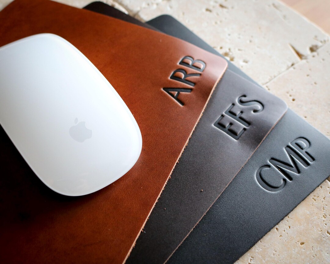 Personalized Leather Mousepad Full Grain Premium Real Leather ...