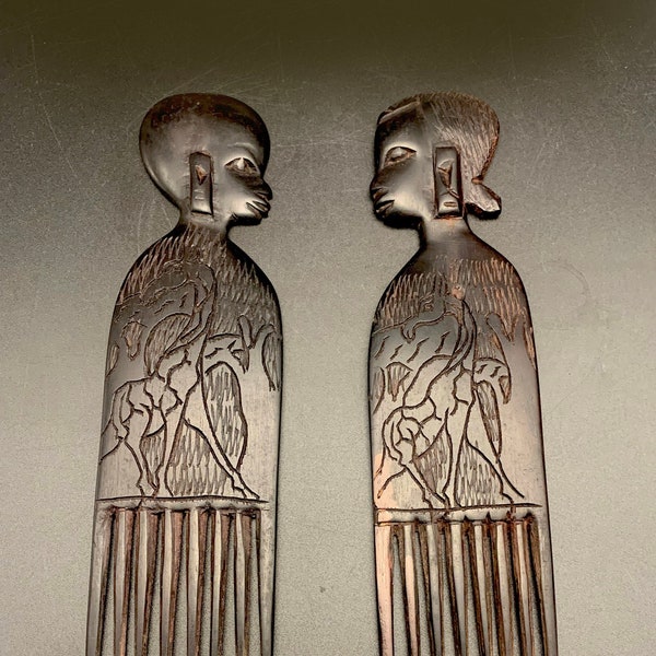 Carved African Combs - Etsy