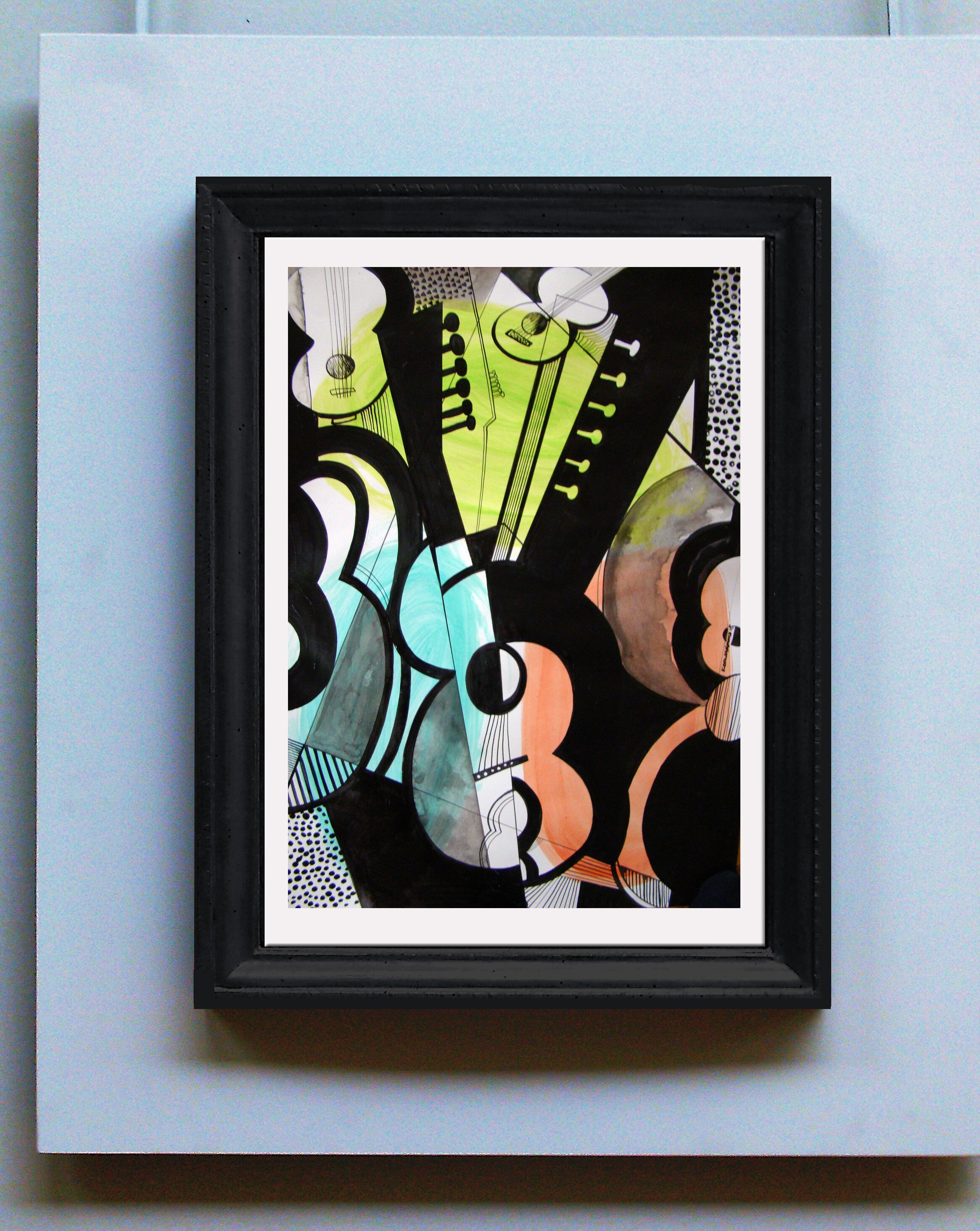 Original Artwork Modernist Style Cubist Still Life Acrylic - Etsy UK