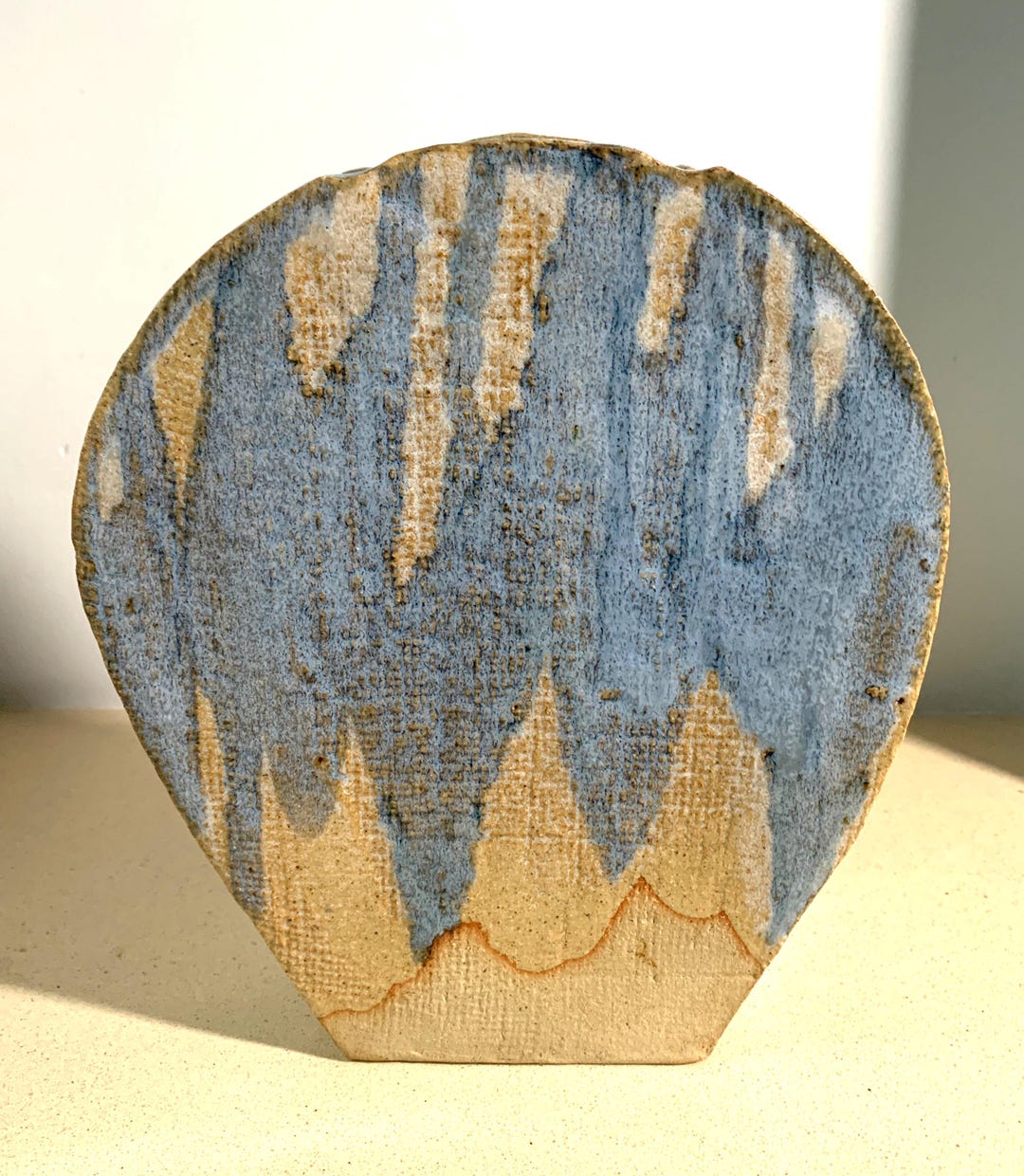 Studio Pottery Slab Built Vase With Abstract Drip Glaze Design - Etsy UK