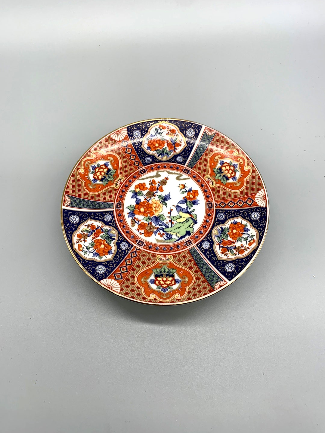 Vintage Collectable Japanese Imari Plate With Bird and Floral Pattern ...