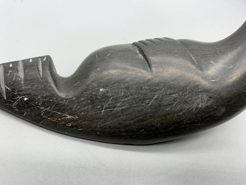 Inuit Stone Carving of Walrus Vintage Inuit Soapstone Walrus Sculpture ...