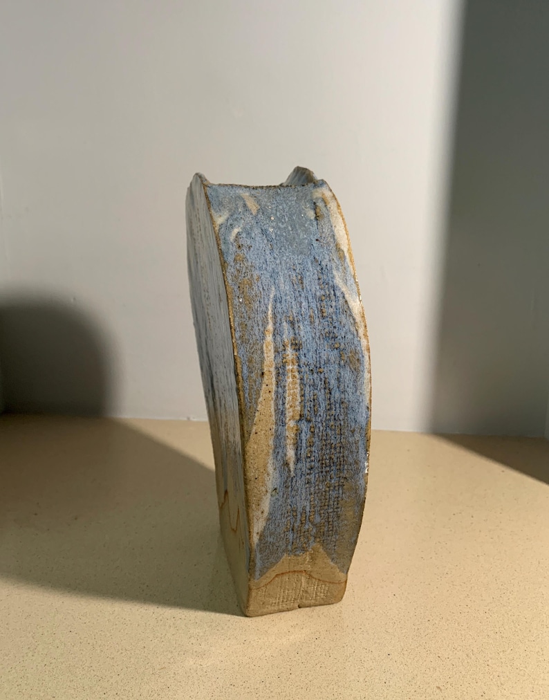 Studio Pottery Slab Built Vase With Abstract Drip Glaze Design - Etsy UK