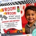 Red Race Car Birthday Invitation for Any Age | Vroom Vroom Car Racing ...