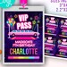 Limo Party VIP Pass Printable Template for Lanyards | Girls Rainbow ...