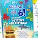 Splash Into Six 6th Birthday Invitation for Boy or Girl | Under the Sea ...