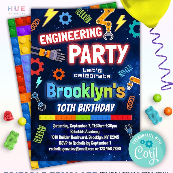 Science Birthday Invitation - Etsy