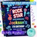 Music Birthday VIP Backstage Pass Template for Lanyards | Rainbow Rock ...