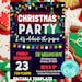 Colorful Lights Christmas Party Invitation Editable Template ...