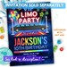Kids Limo Party VIP Pass Printable Template for Lanyards Boys Rainbow ...