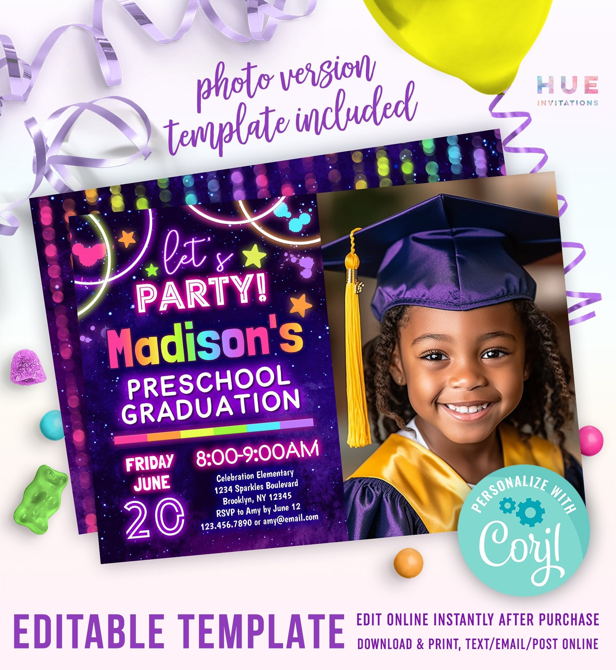 Preschool Graduation Party Invitations